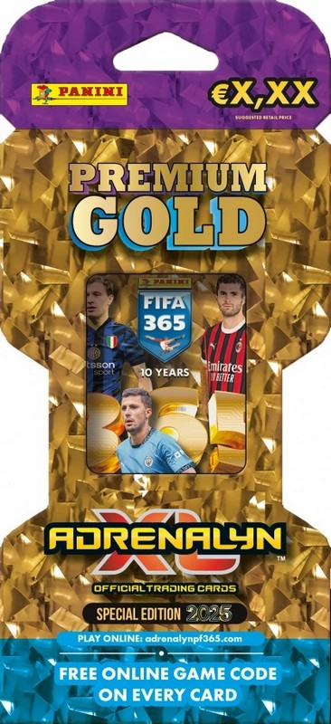 Panini FIFA 365 Adrenalyn XL Prémium Gold Blister Focis Kártya 2025
