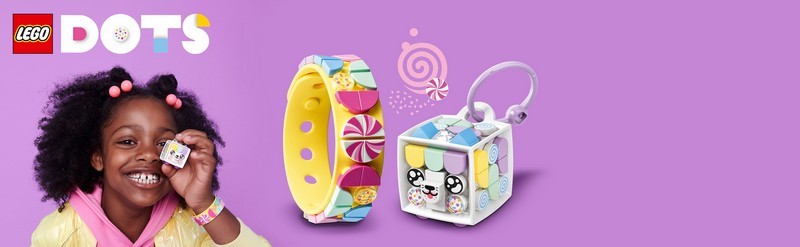 LEGO DOTS 41944 Candy Kitty karkötő és táskadísz