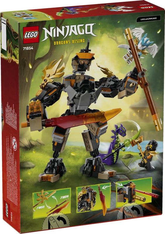LEGO Ninjago 71854 Cole Akciórobotja És Sárkány Zane