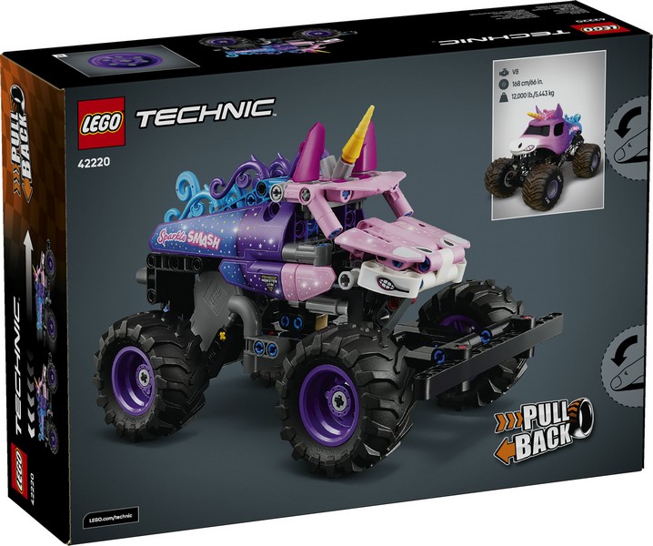 LEGO Technic 42220 Monster Jam™ Sparkle Smash™ - Hátrahúzhatós
